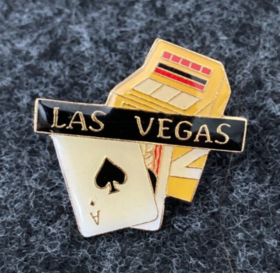 VTG Gold Toned Enamel Lapel Pin Las Vegas Nevada Pin Ace Of Spades Slot ...