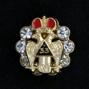 Masonic Scottish Rite 33rd Degree with Crystals Lapel Pin (33EG-3CR) | eBay