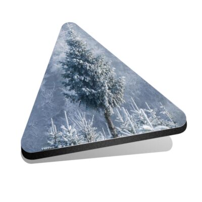 1x Triangle Fridge MDF Magnet Christmas Tree Winter Snow Forest #63056 ...