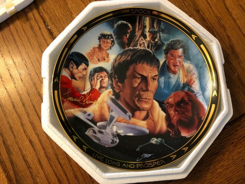 HAMILTON STAR TREK LIFE OF SPOCK PLATE COLLECTION - SPOCK REBORN - COA ...