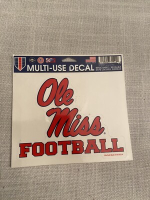 Ole Mississippi Rebels Football Reusable Decal Sticker Brand New | eBay