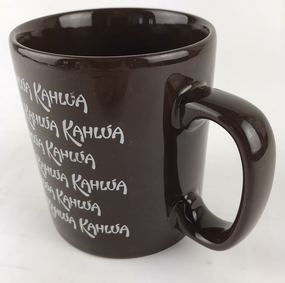 Kahlua Coffee Liqueur Mug Cup Dark Chocolate Brown White Logo Vintage ...
