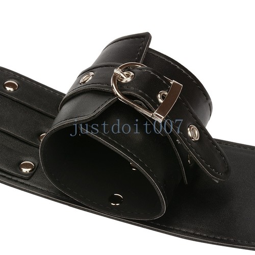 Female Leather Arm Waist Thigh Wrist binder Restraint body harness Bind ...