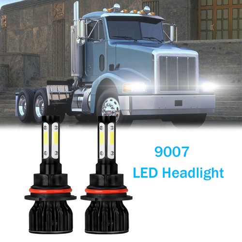2Pcs White LED 9007 High Low Beam Headlight Bulb Lamp Kit For Peterbilt ...