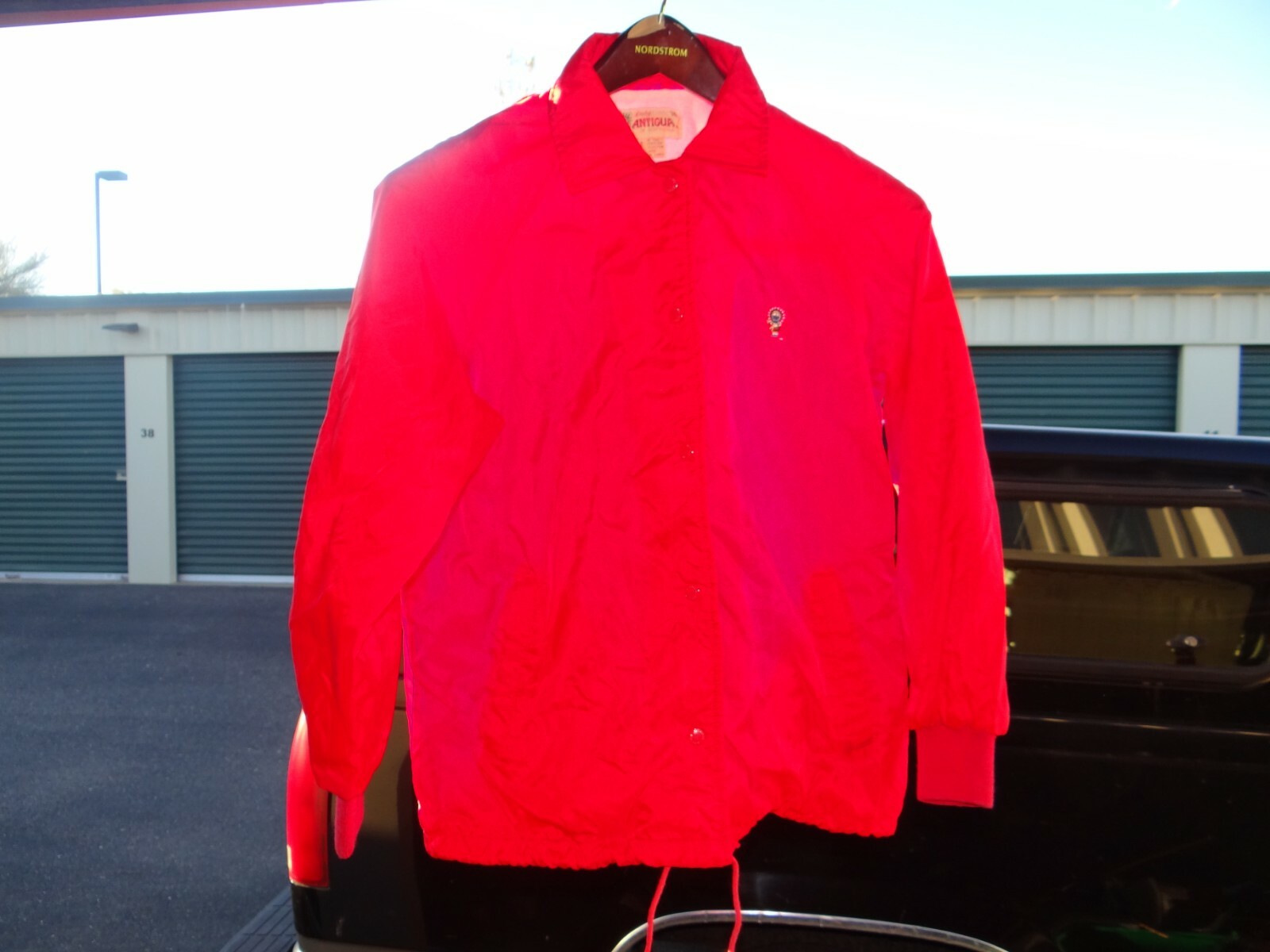 Vintage Lady Antigua Red Windbreaker Jacket Aztec Log… - Gem