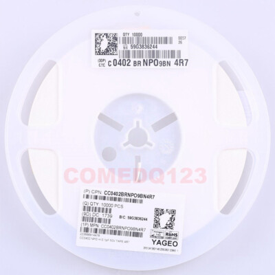200PCS 0402 4.7pF 50V NPO/C0G ±0.1pF CC0402BRNPO9BN4R7 YAGEO Ceramic ...