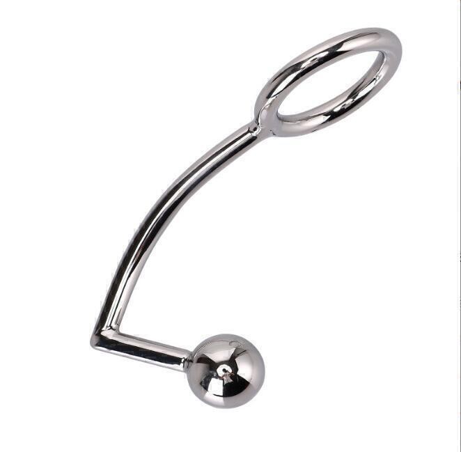 Stainless-Steel-Hanger-Hook-Cleek-With-Ring-Metal-Anal-Sex-Couple-Adult ...