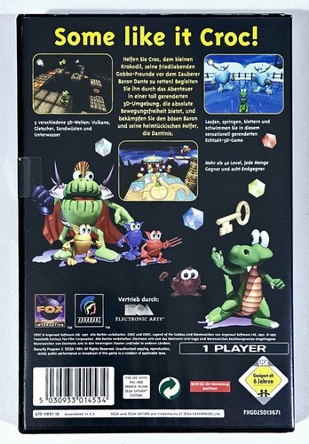 ©1997 Argonaut SEGA SATURN 3D Platformer CROC dt PAL CIB Spyro Gex ...