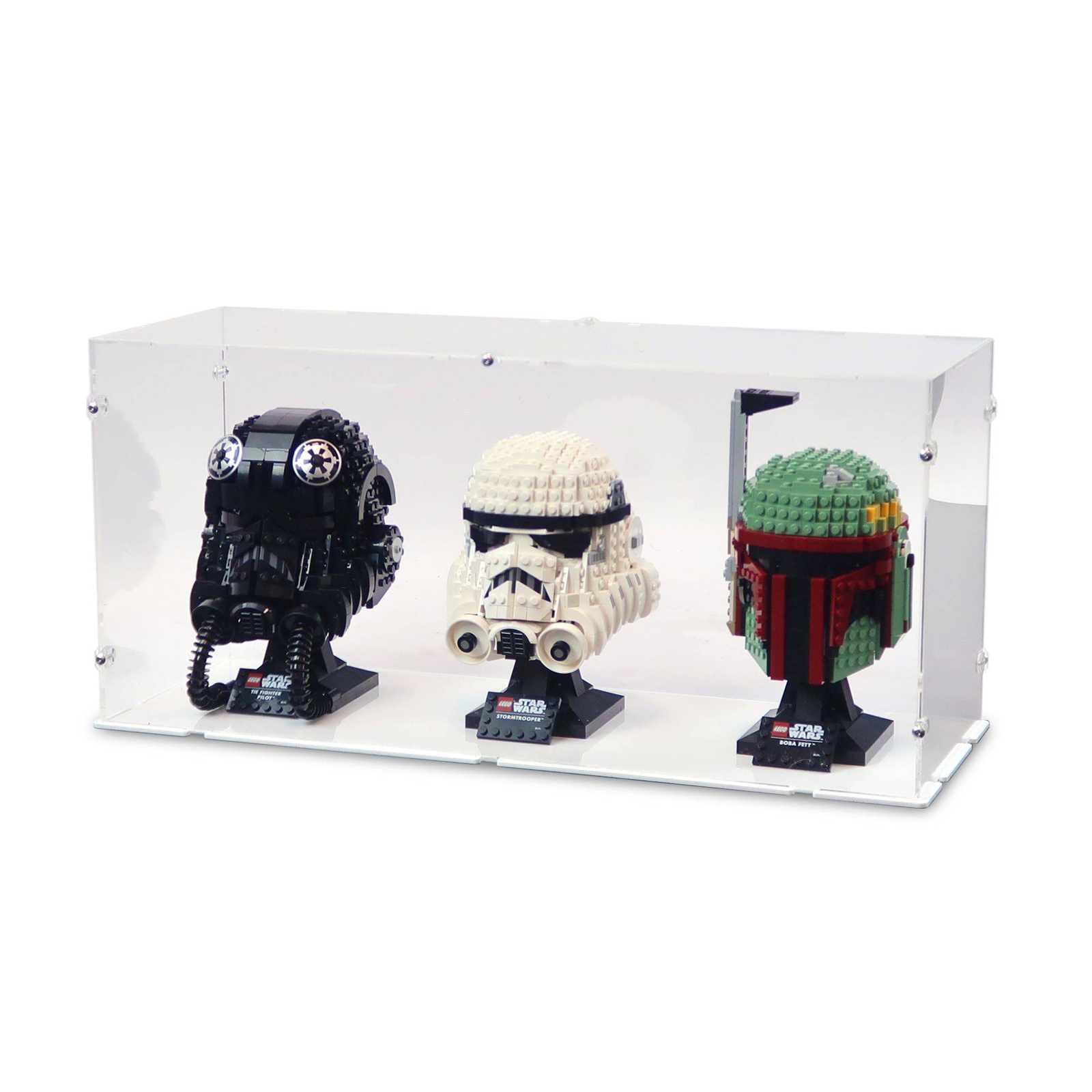 Acrylic Perspex Model Display Case For 3x LEGO Star Wars Helmets | eBay