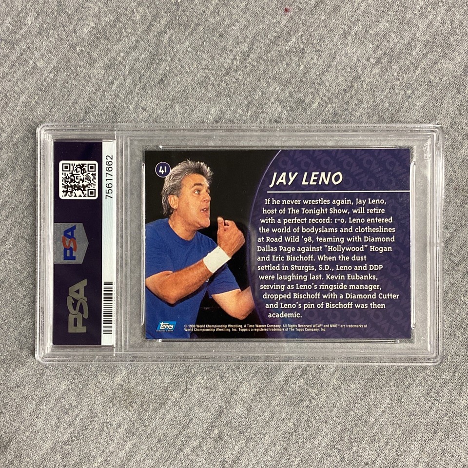 1998 Topps WCW/nWo #41 Jay Leno Rookie Card RC PSA 9 MINT | eBay
