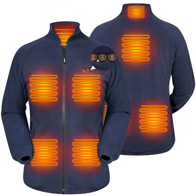 ARRIS Women`s Heated Fleece Jacket w Battery, Electric Heating Coat ...