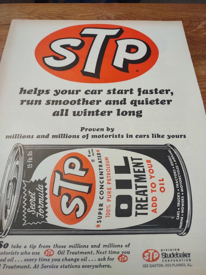 1966 STP Car Starts Faster And Smoother Magazine Ad | eBay