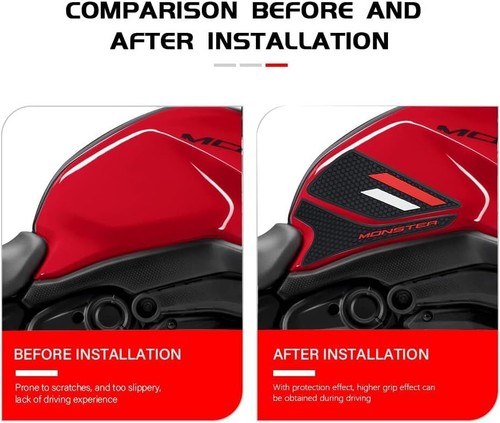 For DUCATI MONSTER 937 950 SP 2021-2023 Fuel Tank Pad Protector Sticker ...