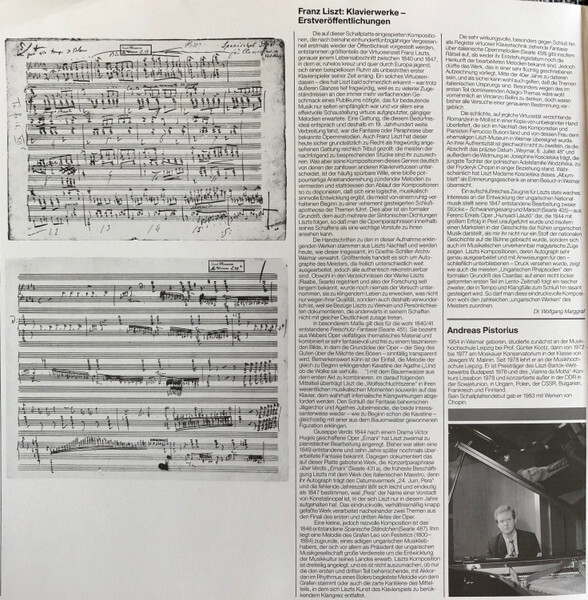 LP Vinyl - Franz Liszt: KLAVIERWERKE - WELTPREMIEREN - ANDREAS ...