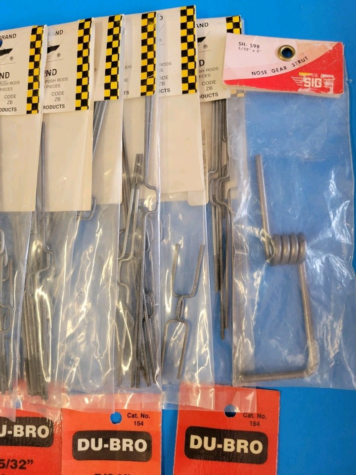 RC Airplane Du-Bro Parts Lot (42) Piece Hardware Sullivan Pylon SIG RC ...