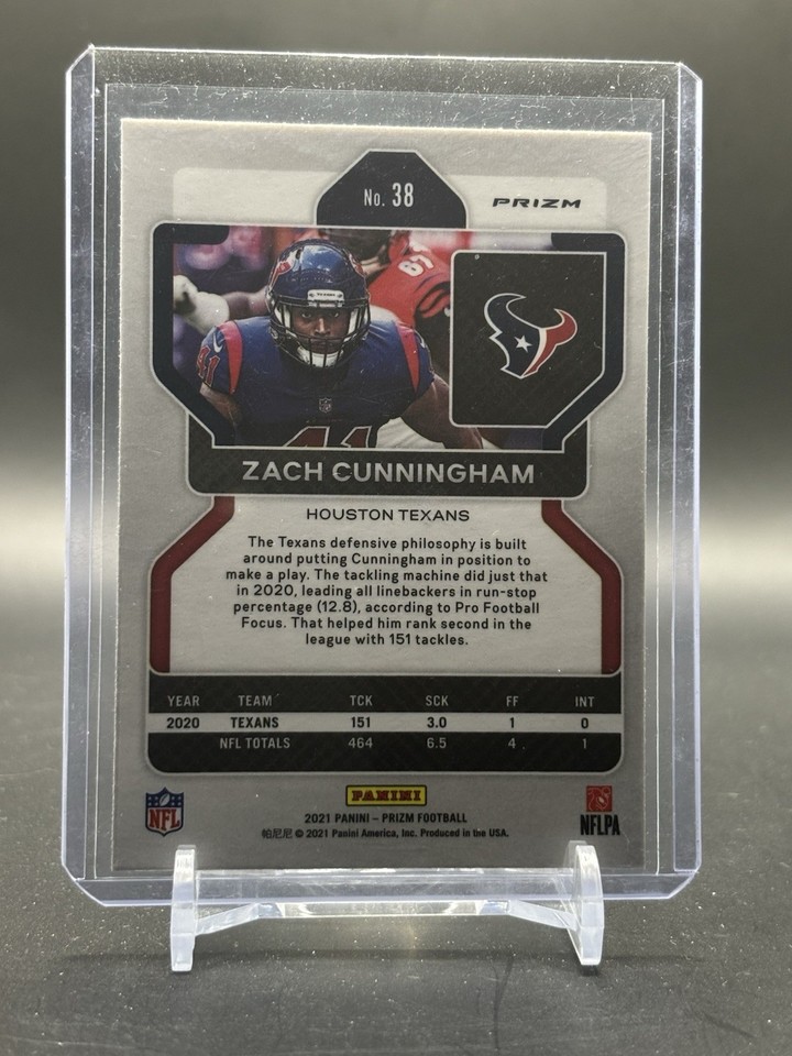 2021 Panini Prizm #38 Zach Cunningham Light Blue Houston Texans | eBay
