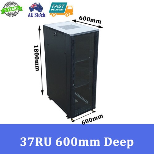 37RU 37U 19" 19 Inch 600MM DEPTH NETWORK SERVER DATA RACK CABINET WITH ...