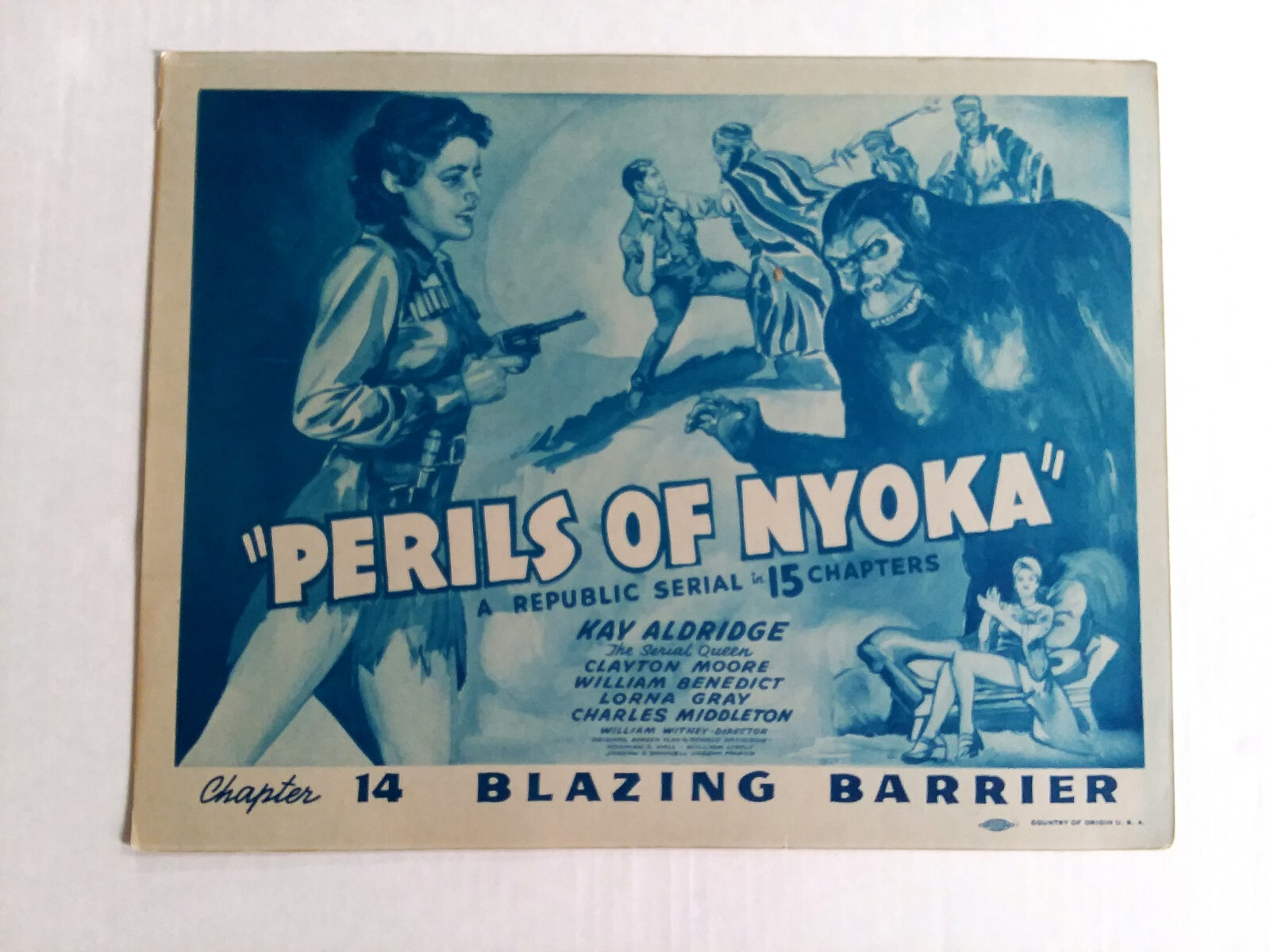 PERILS OF NYOKA...1942 SERIAL...4 LOBBY CARDS...1 TITLE CARD...31 STILL ...