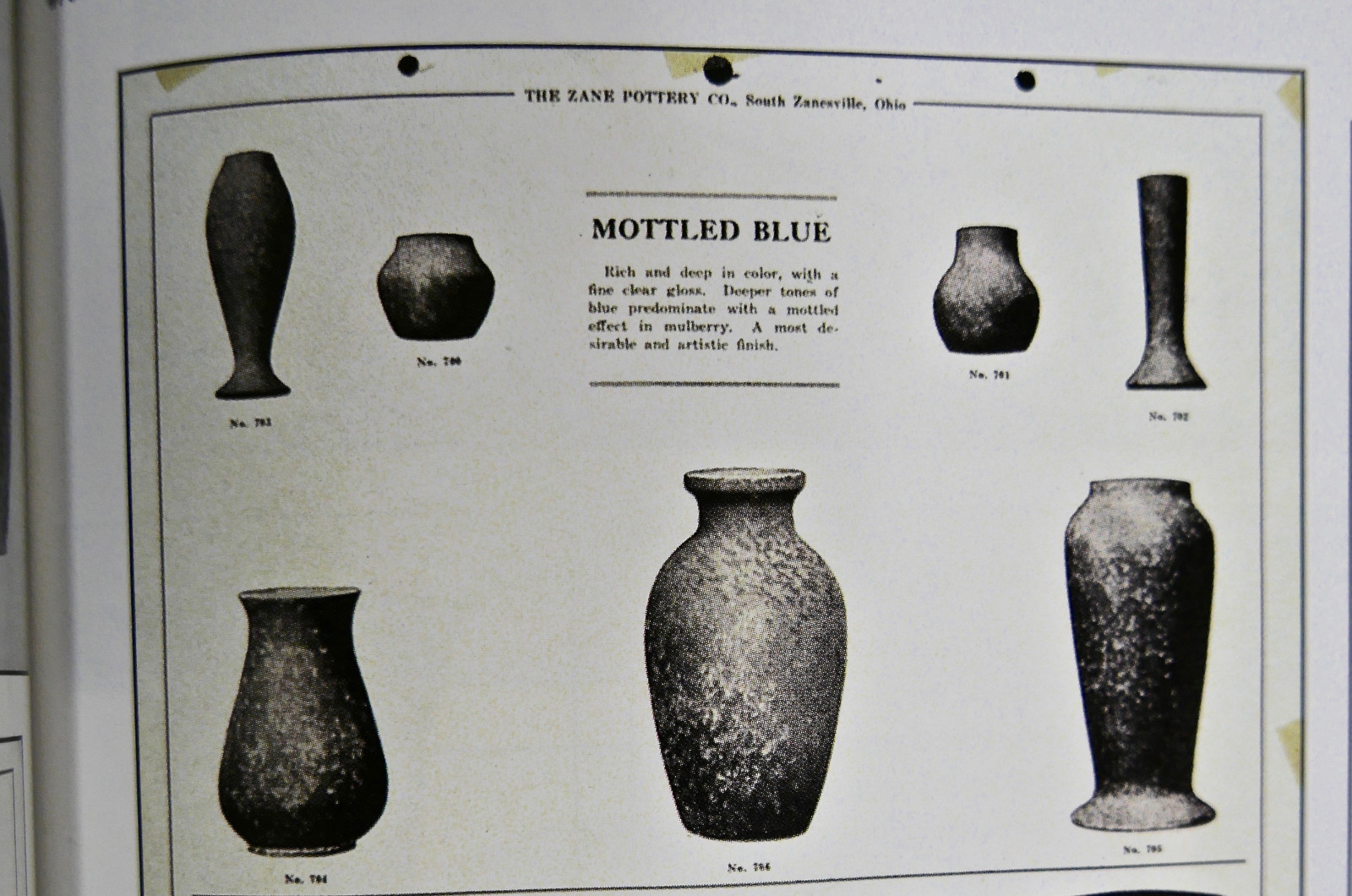 Zane Pottery Mottled Blue Vintage Vase Peters & Reed Zanesville | eBay