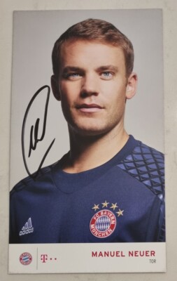 SUPERSTAR MANUEL NEUER SIGNED IN PERSON GERMANY PROMO CARD SOCCER ...