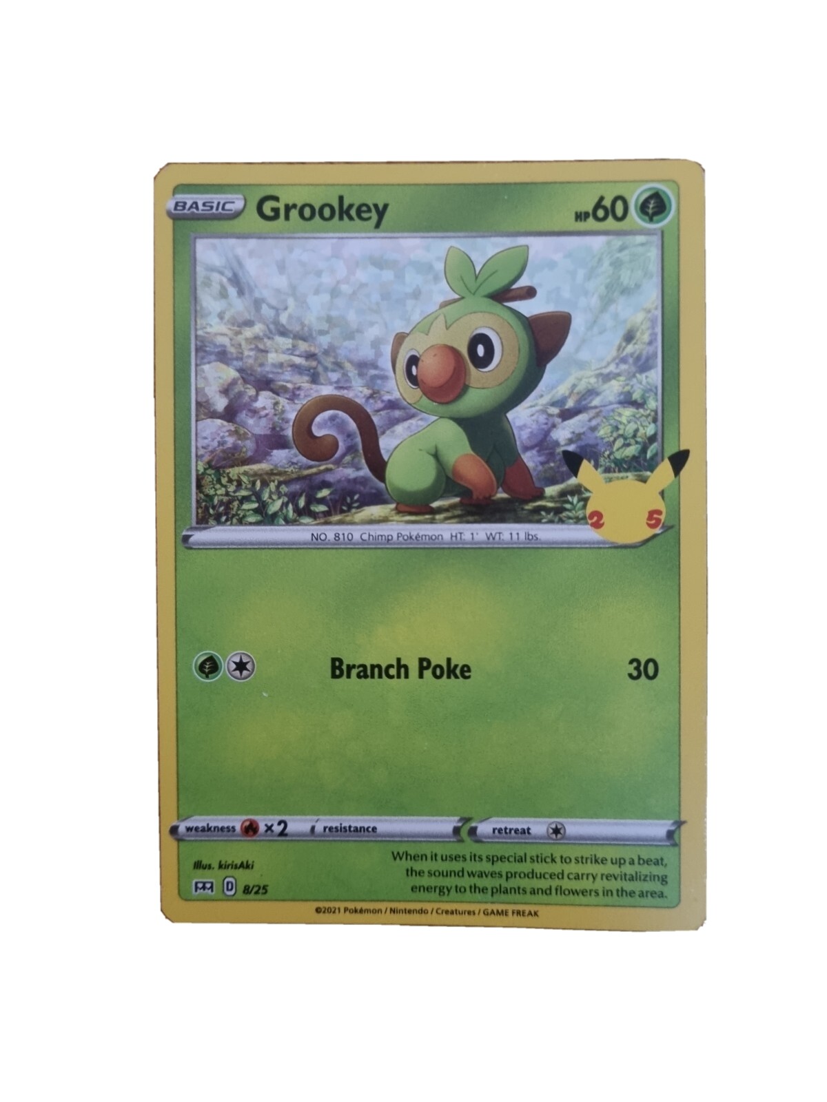 Holo Grookey 25th Anniversary Pokemon Card | eBay Australia