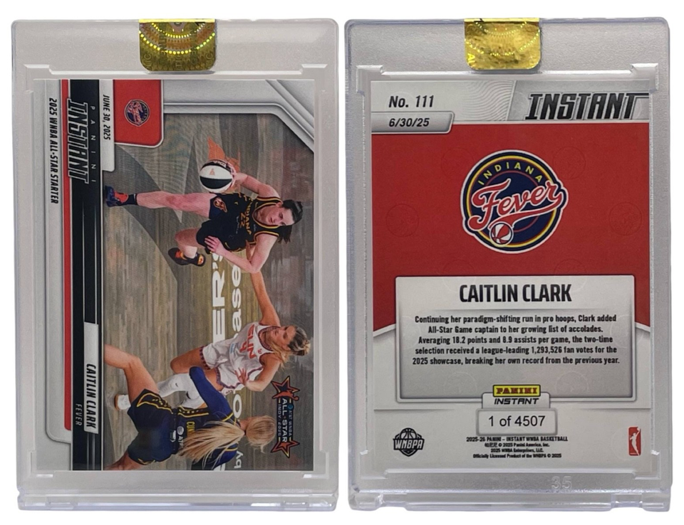 2025 Panini Instant WNBA #111 Caitlin Clark All Star Game Starter Fever ...