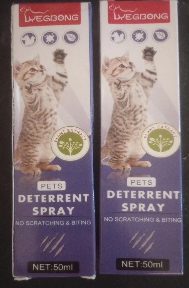 2 Pack - Deterrent/Repellent Spray for Cats 50ml–Stop Scratching ...