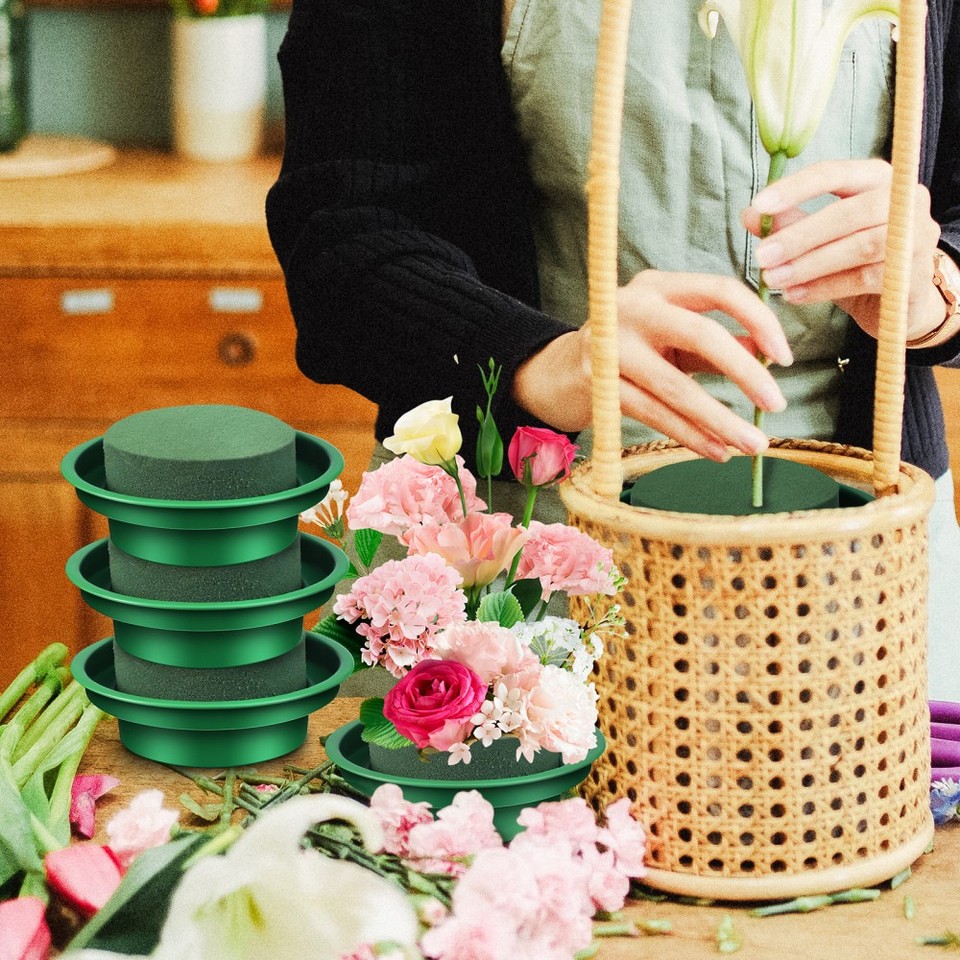 6 Pcs Paste Flower Sponge Blocks Kit Cages for Floral Arrangements | eBay