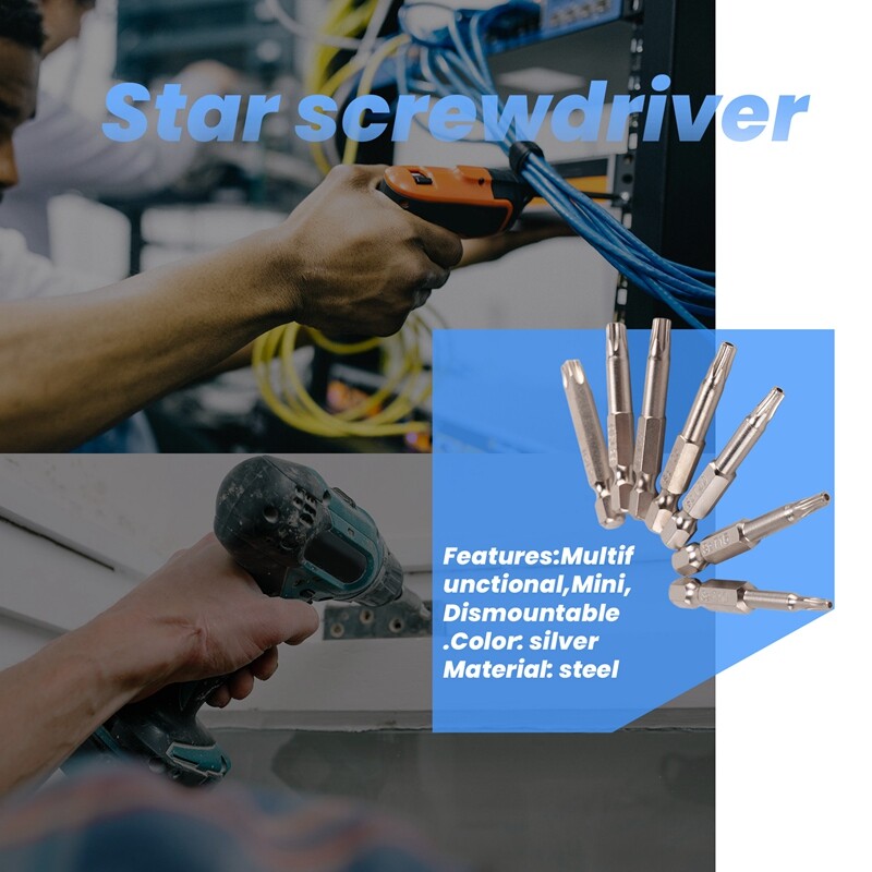5X(7Pcs Set Star Bit Screwdriver Drill Bits Screw Driver Magnetic 1 ...
