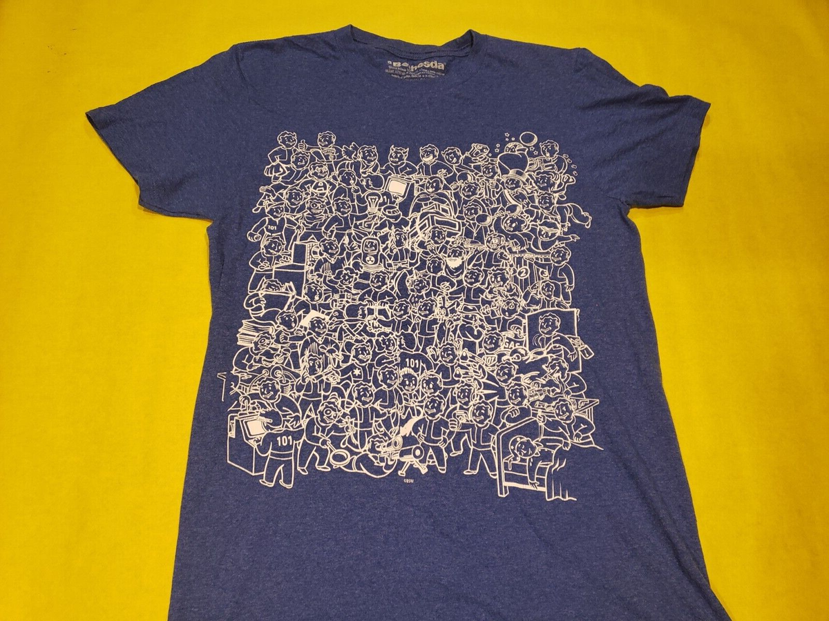 Fallout Vault Boy Collage T Shirt Fallout Video Gaming T Shirts For
