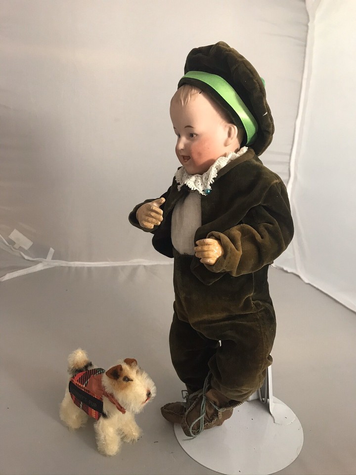 Antique Bisque & Compo Heubach German Laughing Boy Baby Doll 11" Size ...