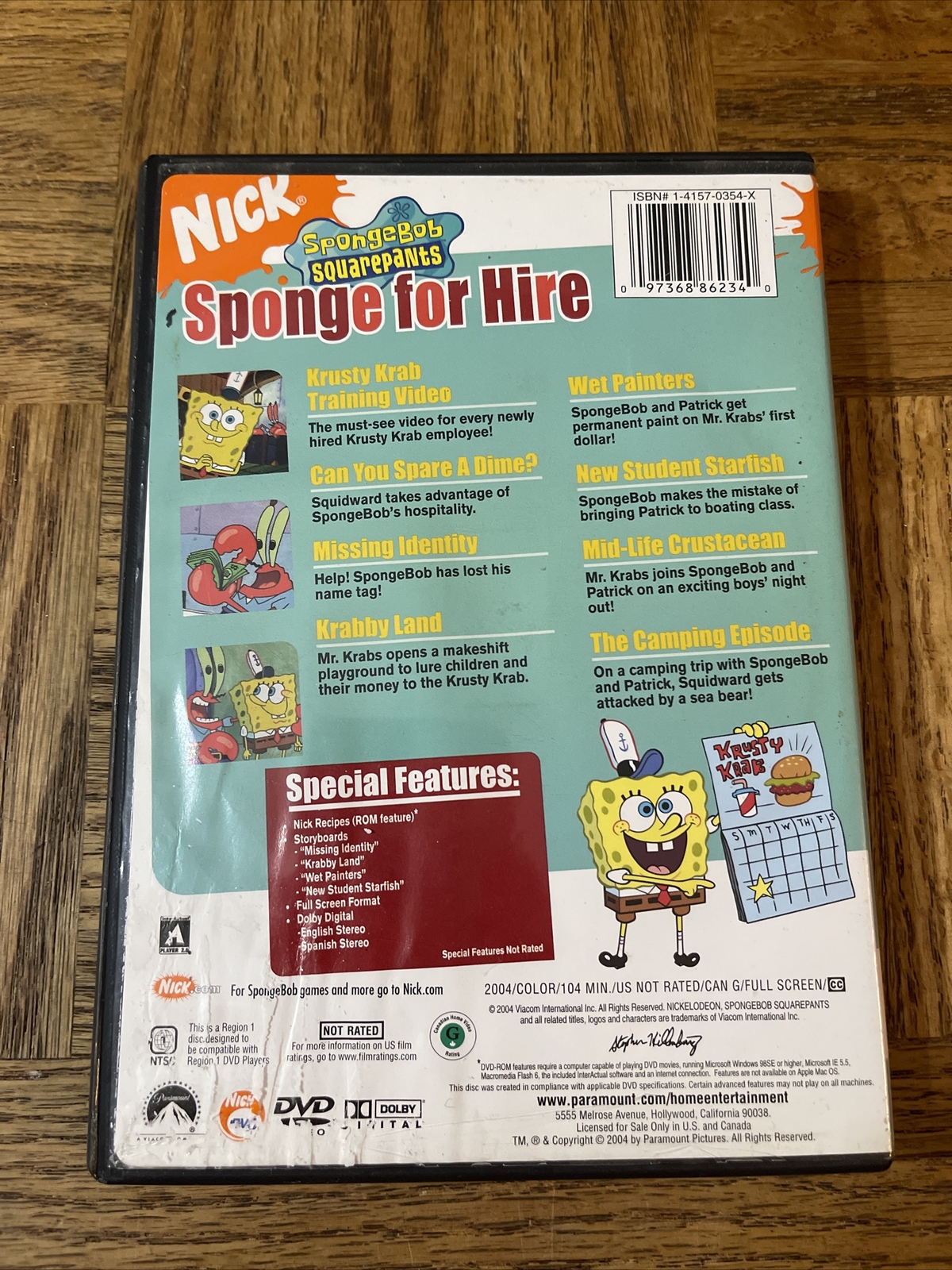 Spongebob Squarepants Sponge For Hire DVD 97368862340| eBay