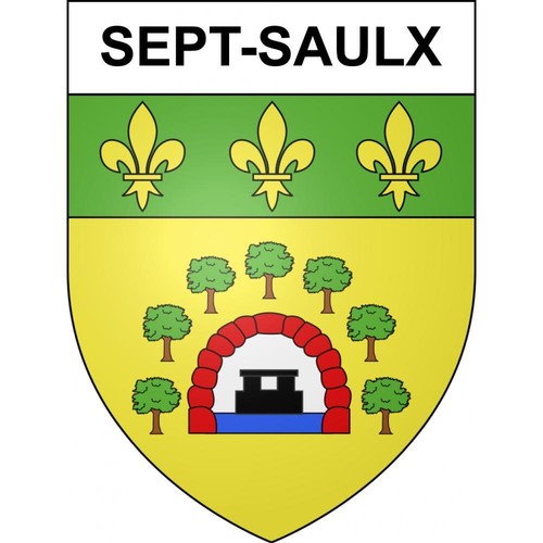 Sept-Saulx 51 ville sticker blason écusson autocollant adhésif | eBay