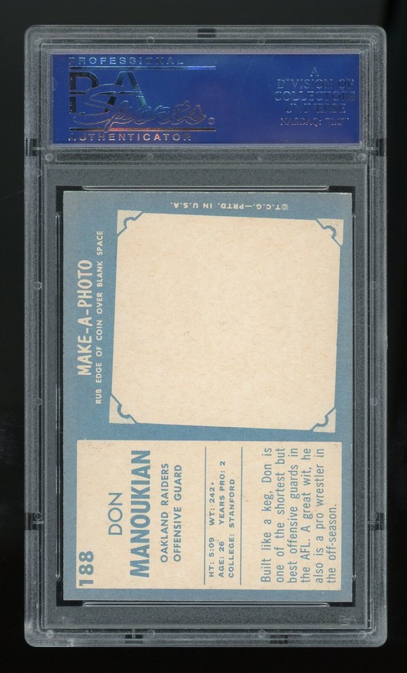 1961 Topps #188 Don Manoukian PSA 9 MINT *A23G*#14992267 | eBay