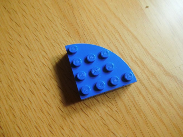 LEGO Brick Round Quarter Circle 4x4 2577 Blue X4 for sale online | eBay