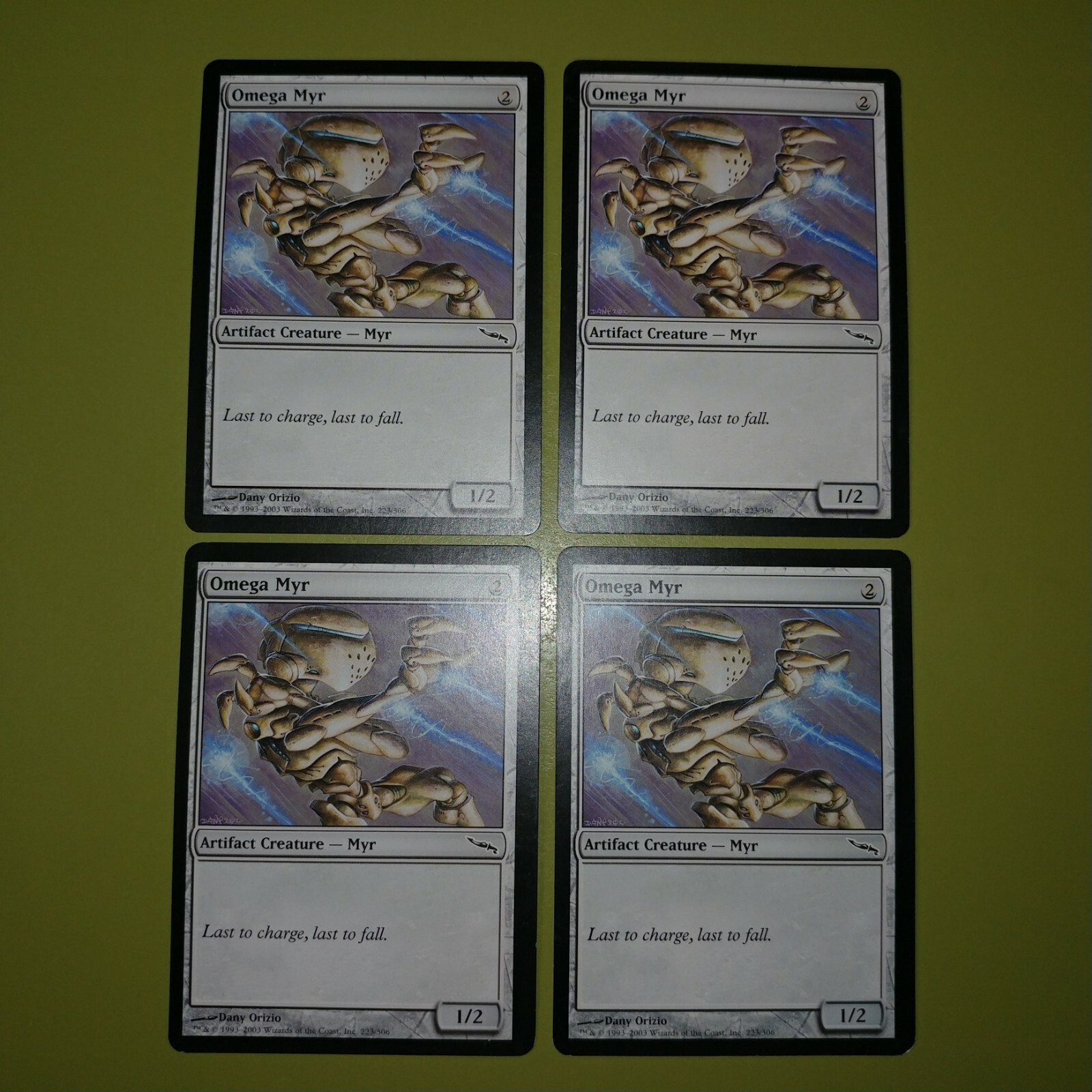 Omega Myr x4 Mirrodin 4x Playset Magic the Gathering MTG | eBay