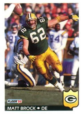 #127 Matt Brock - Green Bay Packers - 1992 Fleer Football | eBay