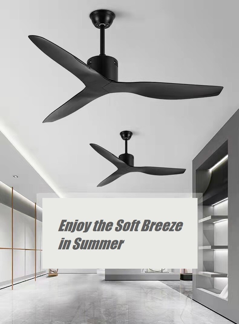 56" Designer RC Remote Control Three Wood Timber Blade 132CM Ceiling ...