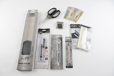 Tim Holtz Essential Tool Set - Scissors, Die Pick, Cutter & Ruler - Lot ...