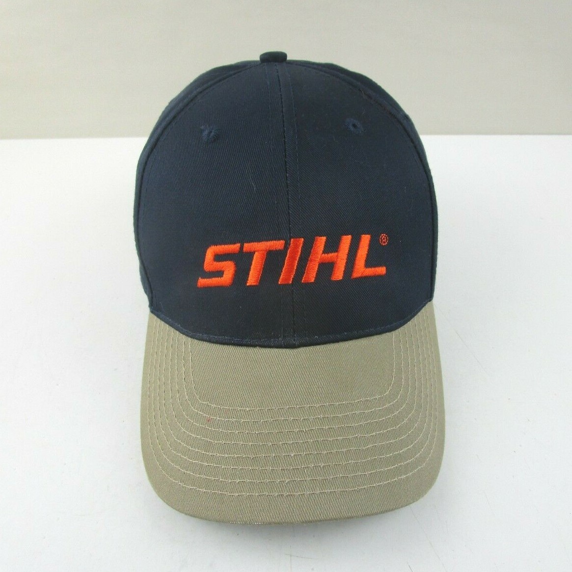 STIHL Outfitters Chainsaw Hat Dark Blue Navy Tan Oran… - Gem