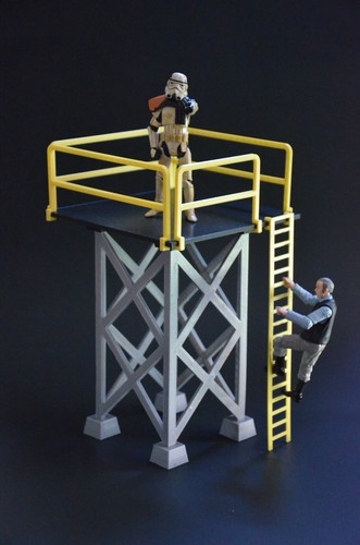 CUSTOM GI JOE STAR WARS WATCHTOWER 1:18 scale 3.75 " figure DIORAMA ...