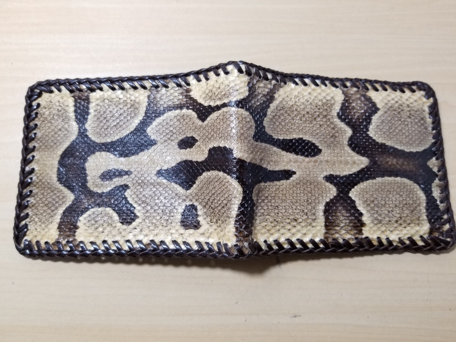 NEW Authentic PYTHON SKIN Wallet bi-Fold Men Billfold Gator Original ...