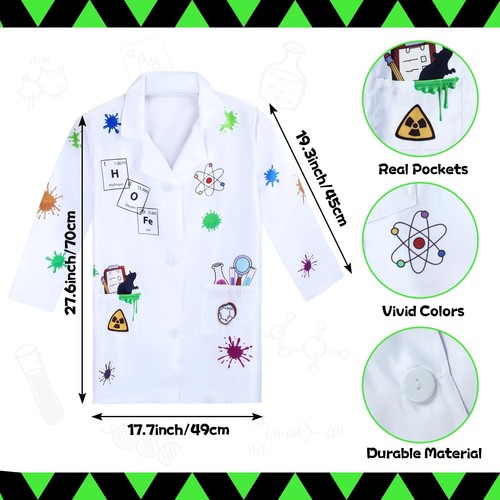 Mad Scientist Costume for Girls Mad Scientist Lab Coat Goggles Bow ...