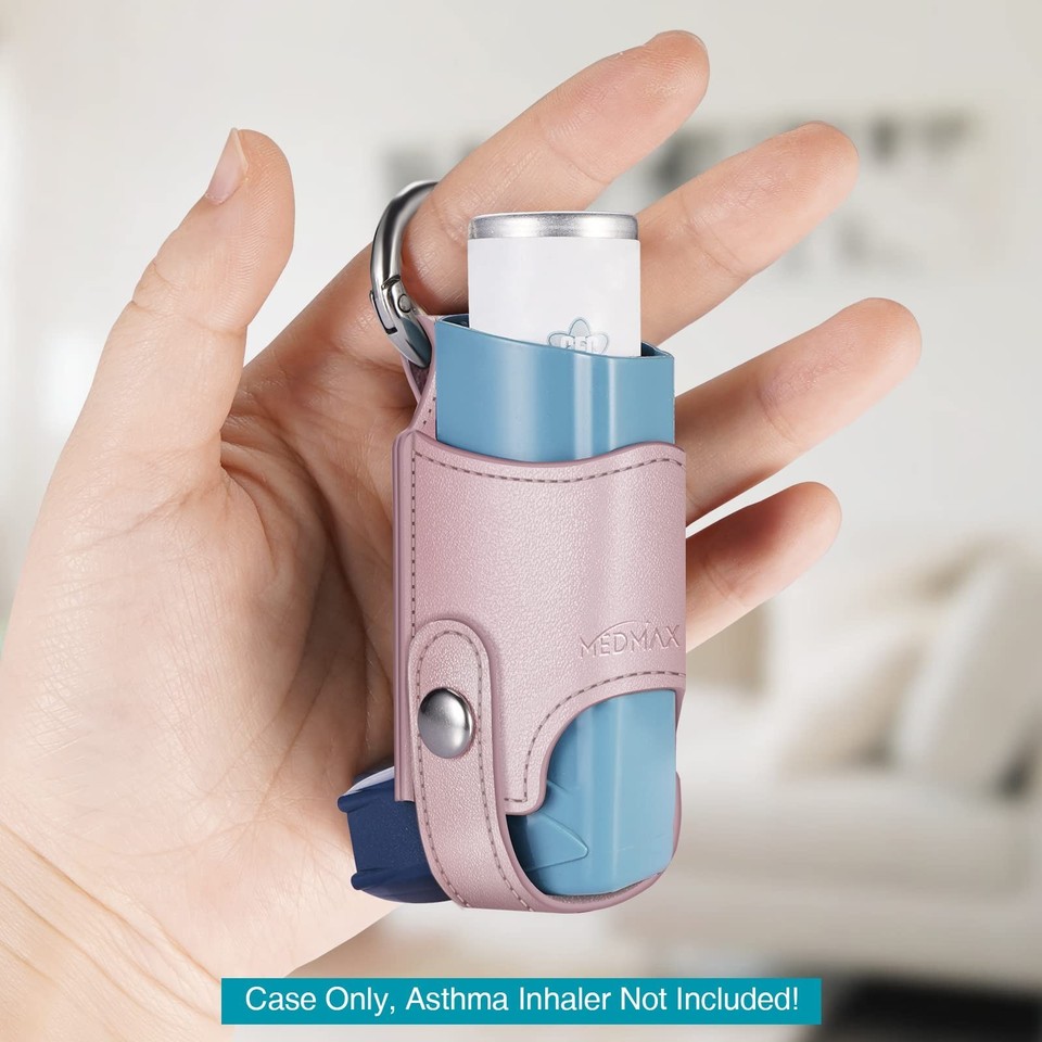 Asthma Inhaler Holder PU Leather Protective Travel Handy Mini Holster ...