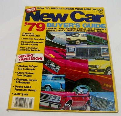 vintage 1979 Motor Trend NEW CAR BUYER'S GUIDE 1970s automobile reviews ...