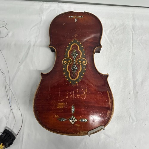 Antique Full Sized German Violin With Ornate Inlay SEE PHOTOS WOW! MAKE ...