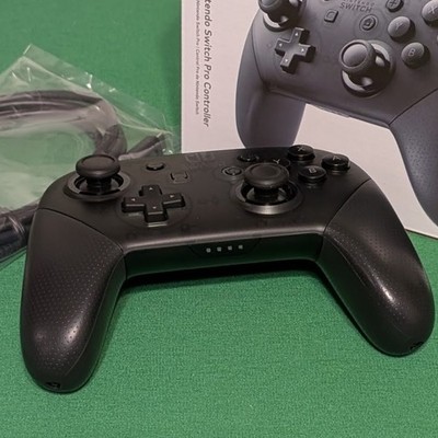 Official Nintendo Switch Pro Controller - Black Wireless w/ Charging Cable + Box 45496590161| eBay
