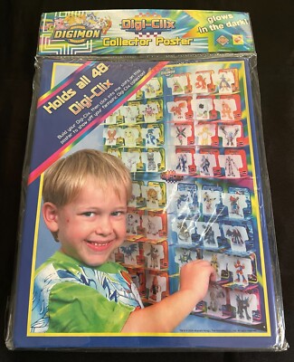 Digimon Digi-Clix Tazo - Collector Poster - Sealed 2000 Chip Packet | eBay