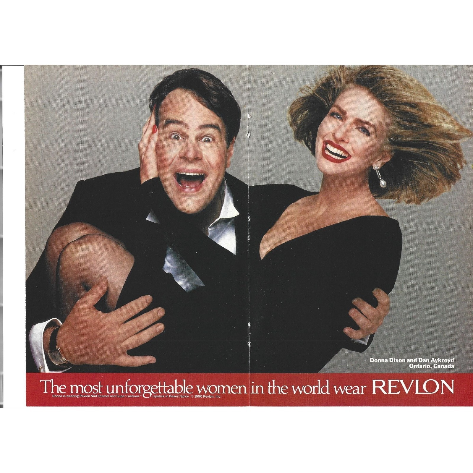Dan Aykroyd Donna Dixon Revlon 1990s Vintage Print Ad 2 PAGE 11 inch | eBay