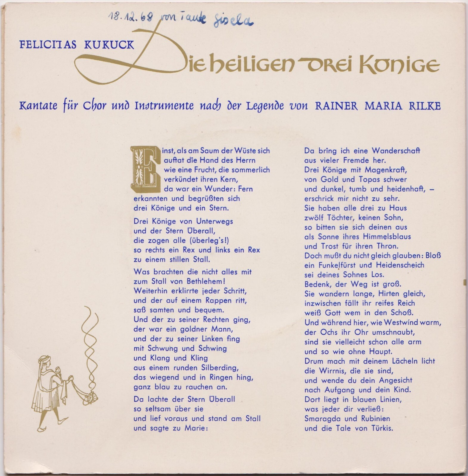 DAS KASCHUBISCHE WEIHNACHTSLIED HANS POSER ADOLF DETEL TOP ZUSTAND ...